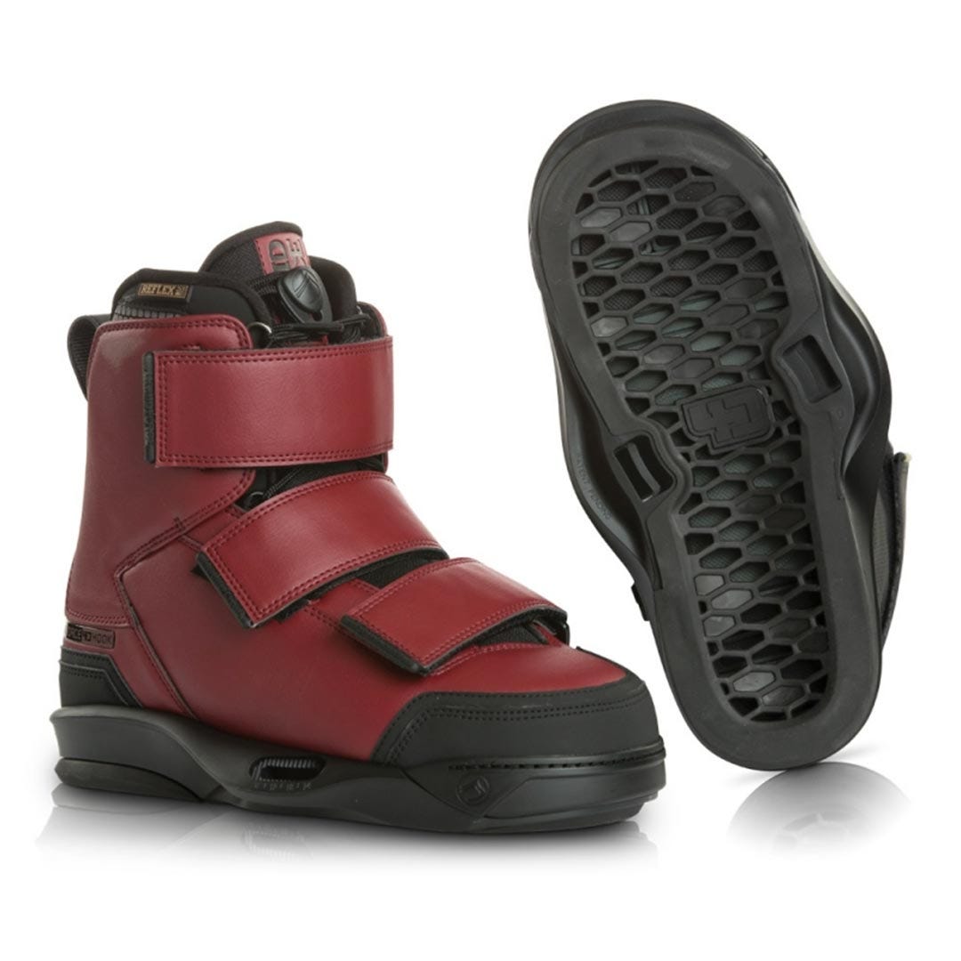 Liquid Force Hook 4D Wakeboard Bindings in Maroon - 9-10